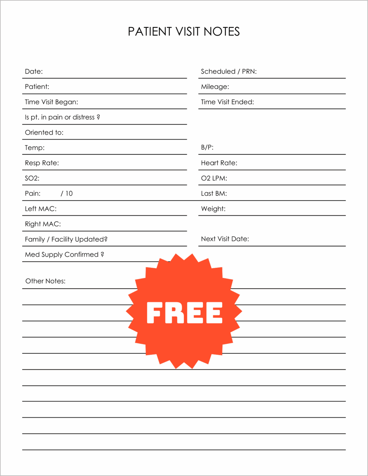 Free Patient Visit Note Templates (No Sign Up Required)