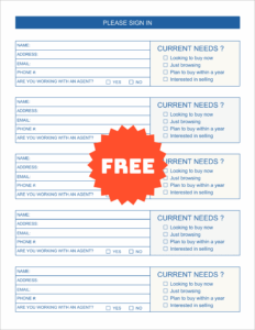 Free Printable Open House Sign-In Sheet Templates